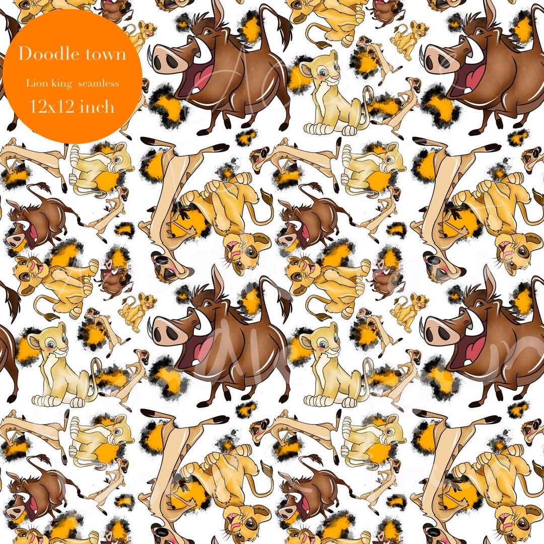 Lion Seamless Design, Simba Seamless , Simba Clipart, King Lion ...