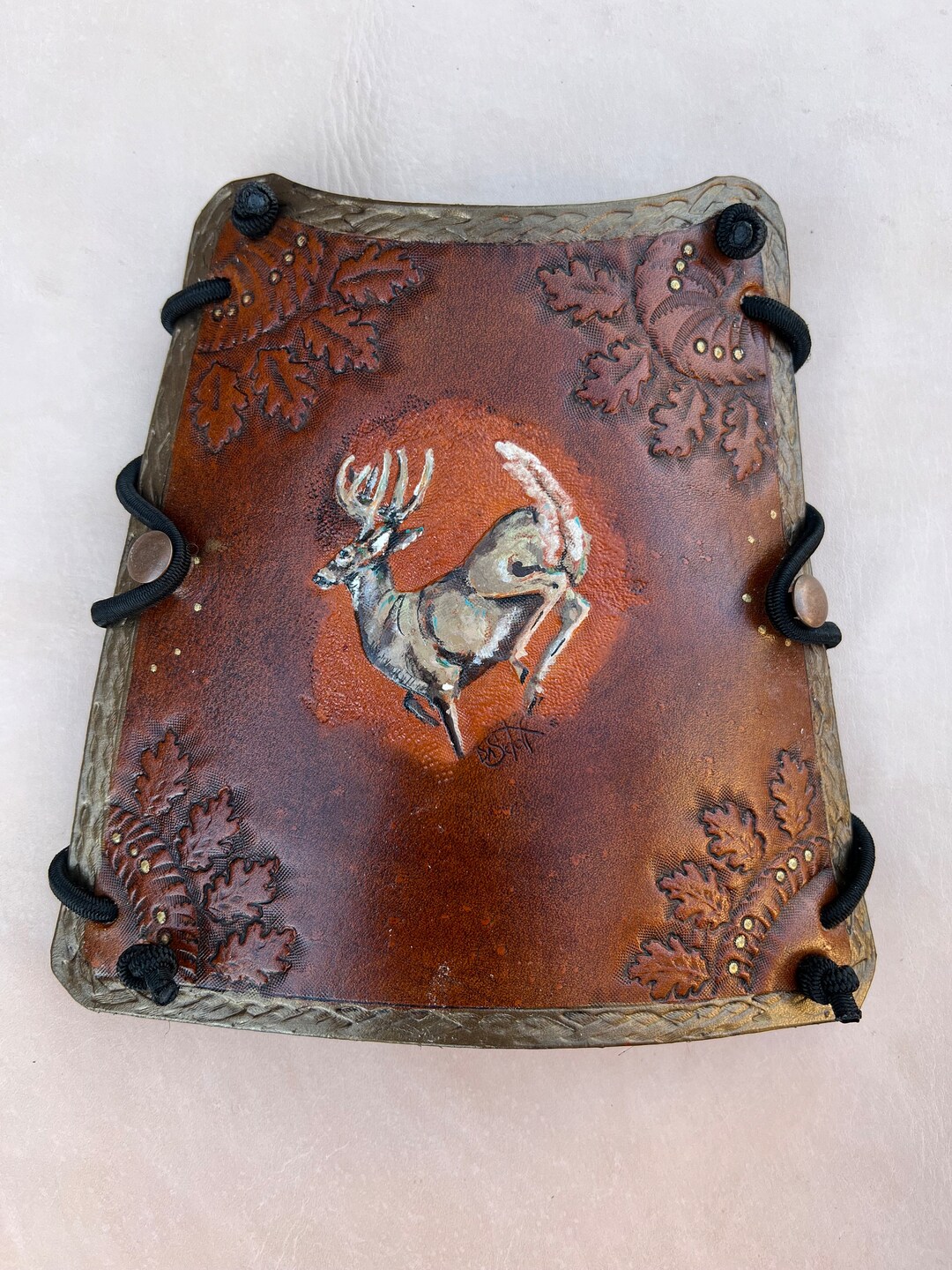 Archery Arm Guard With Deer, Hand Tooled Running Buck on Leather ...