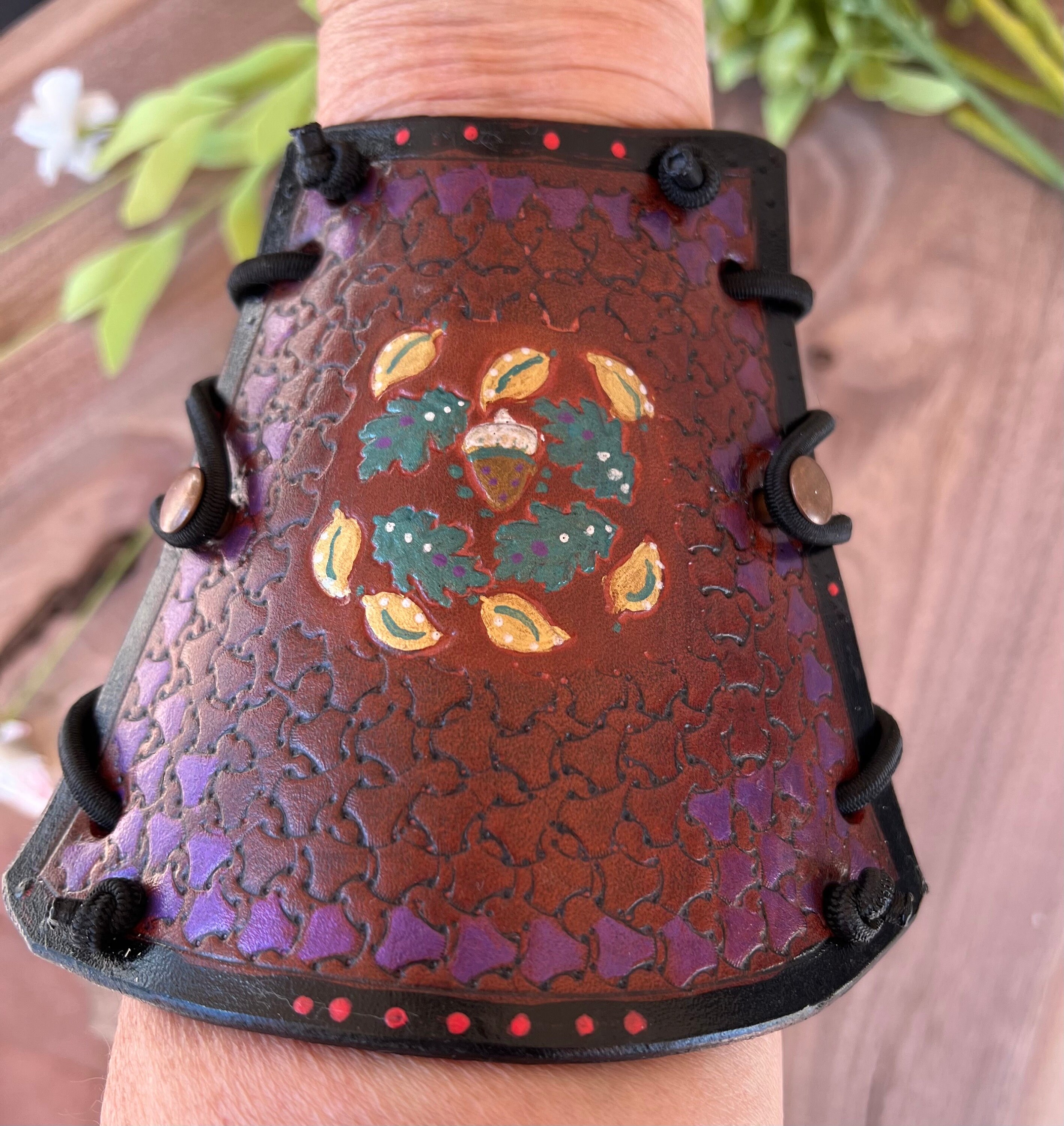 Leather Archery Arm Guard, Minimalist Size, Tooled Leather Champion ...