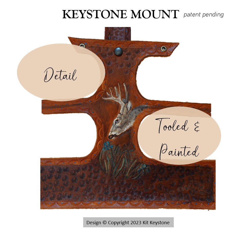 Euro Skull Mount DIY Kit, Whitetail Deer Tooled and Painted on Leather ...