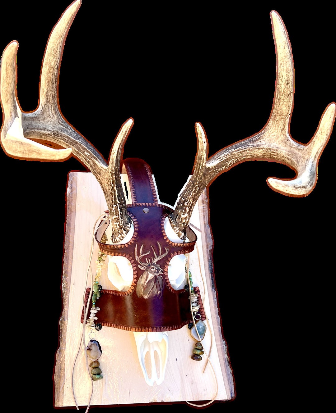 Deer Skull Mount DIY Kit, Whitetail Deer Design on Leather, KEYSTONE ...