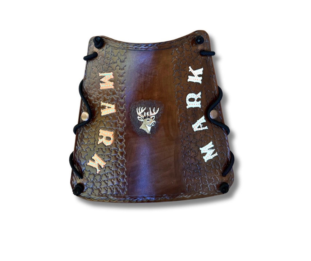 Personalized Archery Arm Guard, Leather Tooled Armguard, up to 5 ...
