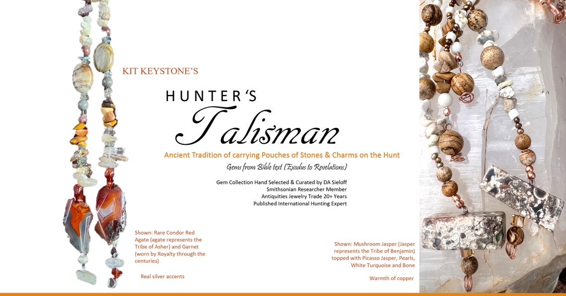 Beaded Gemstone Hunter Talismans, Double Strands of Real Nevada ...