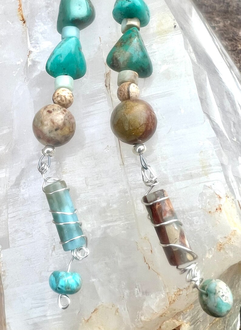 Beaded Gemstone Hunter Talismans, Double Strands of Real Nevada ...