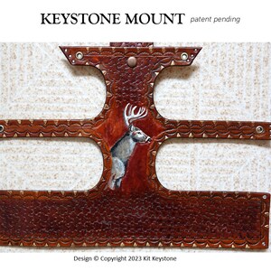 Deer Skull Mount DIY Kit, Whitetail Deer Tooled and Painted on Leather ...