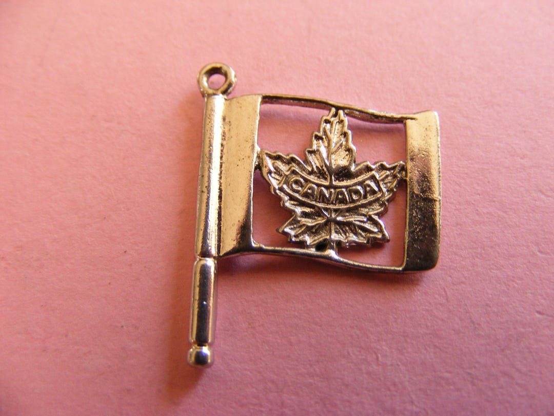 Vintage Sterling Silver Charm Canadian Flag, Maple Leaf (S) - Etsy
