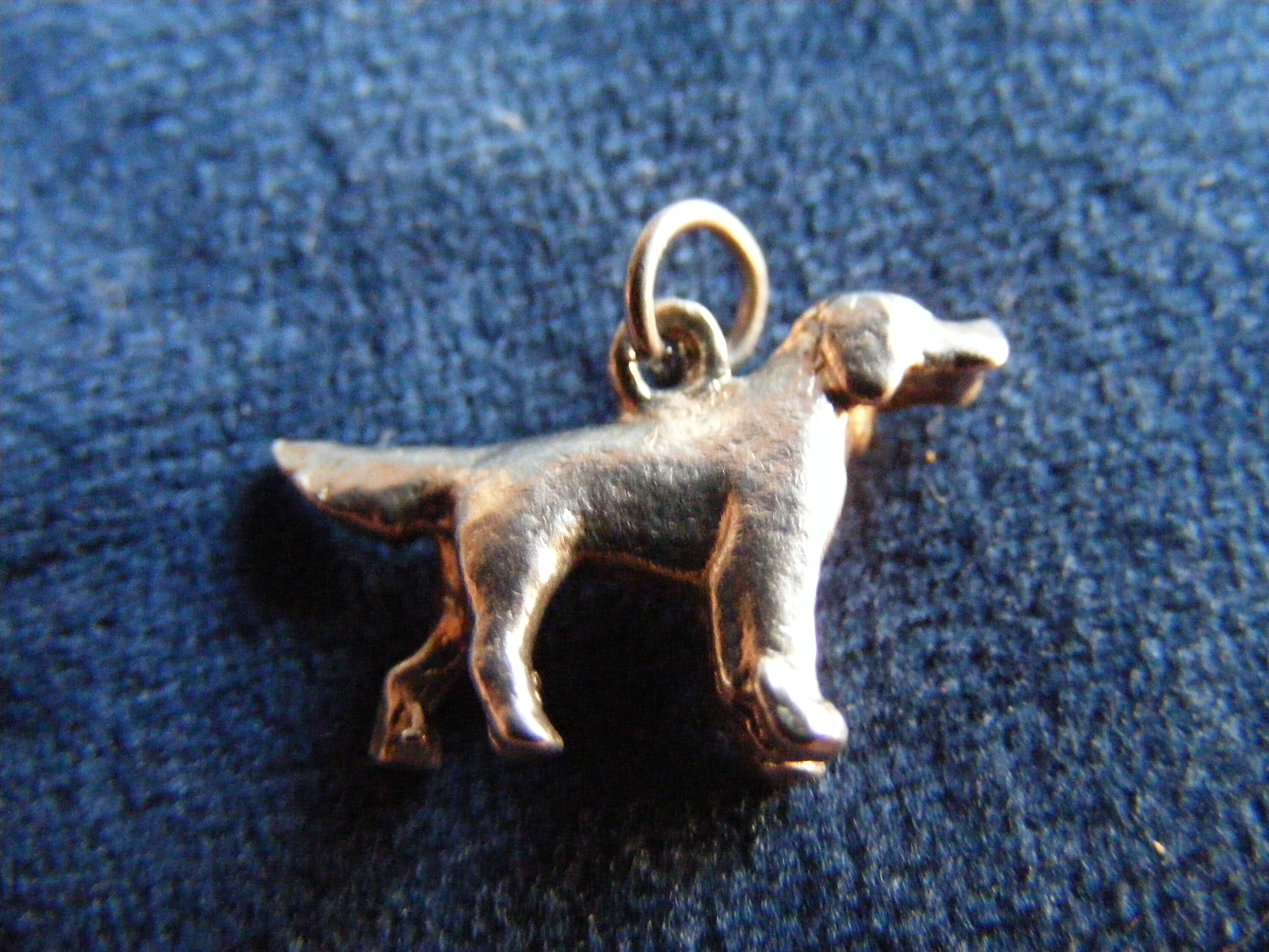 E Vintage Sterling Silver Charm Welsh Lady Setter Dog - Etsy