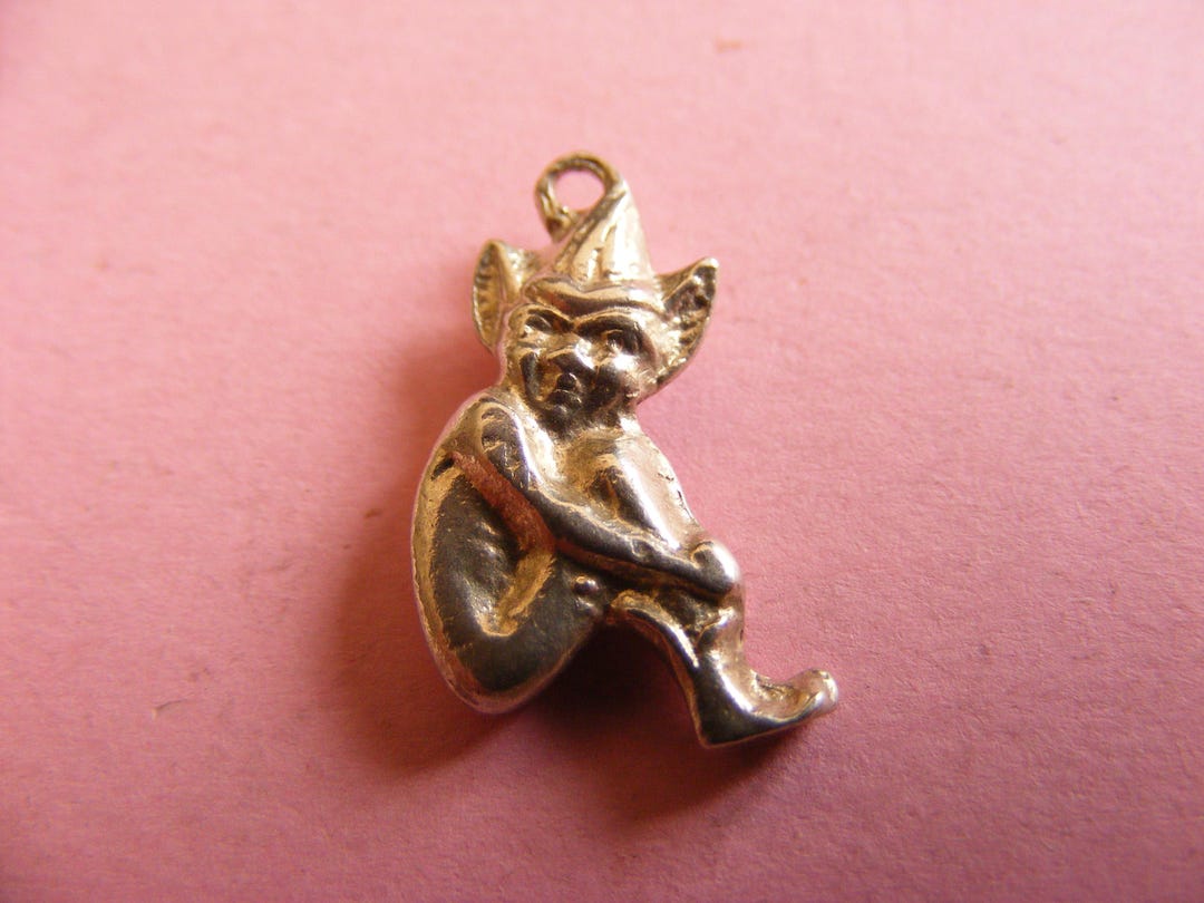 Vintage Sterling Silver Charm Cornish Pixie Charms Pendant 925 (M) - Etsy