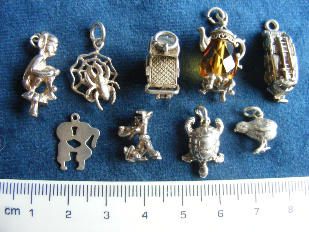 B Vintage Sterling Silver Charm Pixie, Pram Opens , Dog, Tortoise - Etsy UK