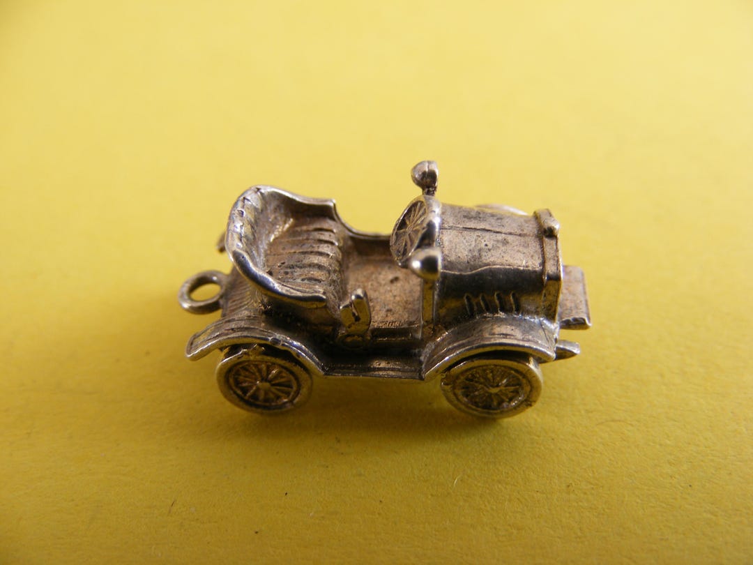 Vintage Sterling Silver Charm Motor Car With Moving Wheels Charms ...