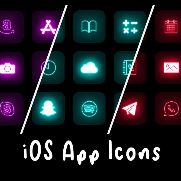 Neon Purple Icons - Etsy