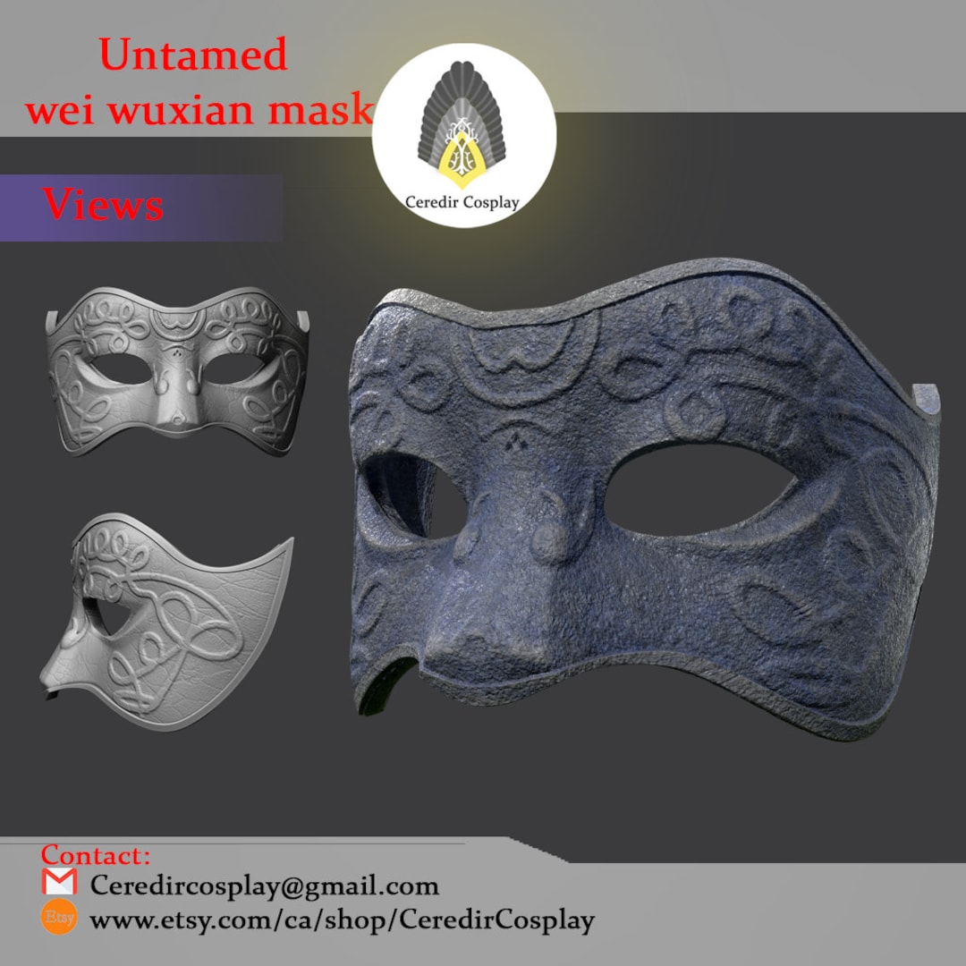 The Untamed Wei Wuxian Mask 3d Digital File - Etsy