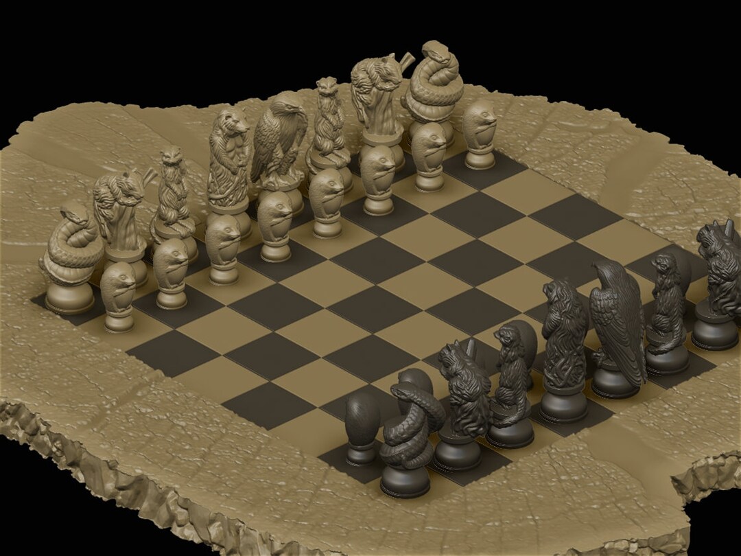 The Hobbit Beorn's Cabin Chess Set 3d Digital Download - Etsy Australia