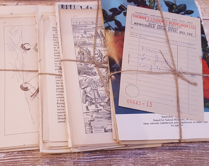 Vintage Book Pages English and Foreign Text: Poems, Plays ...