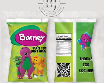 Barney Chip Bag - Etsy Denmark