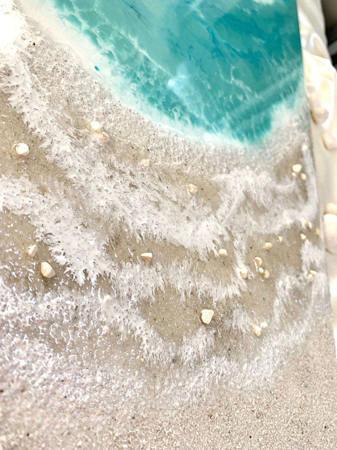 Resin Beach Painting Ocean Epoxy Art Resin Art Wall Art - Etsy