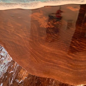 Epoxy Table, Wooden Slice Table, Wave Art Coffee Table, Thick Slice ...