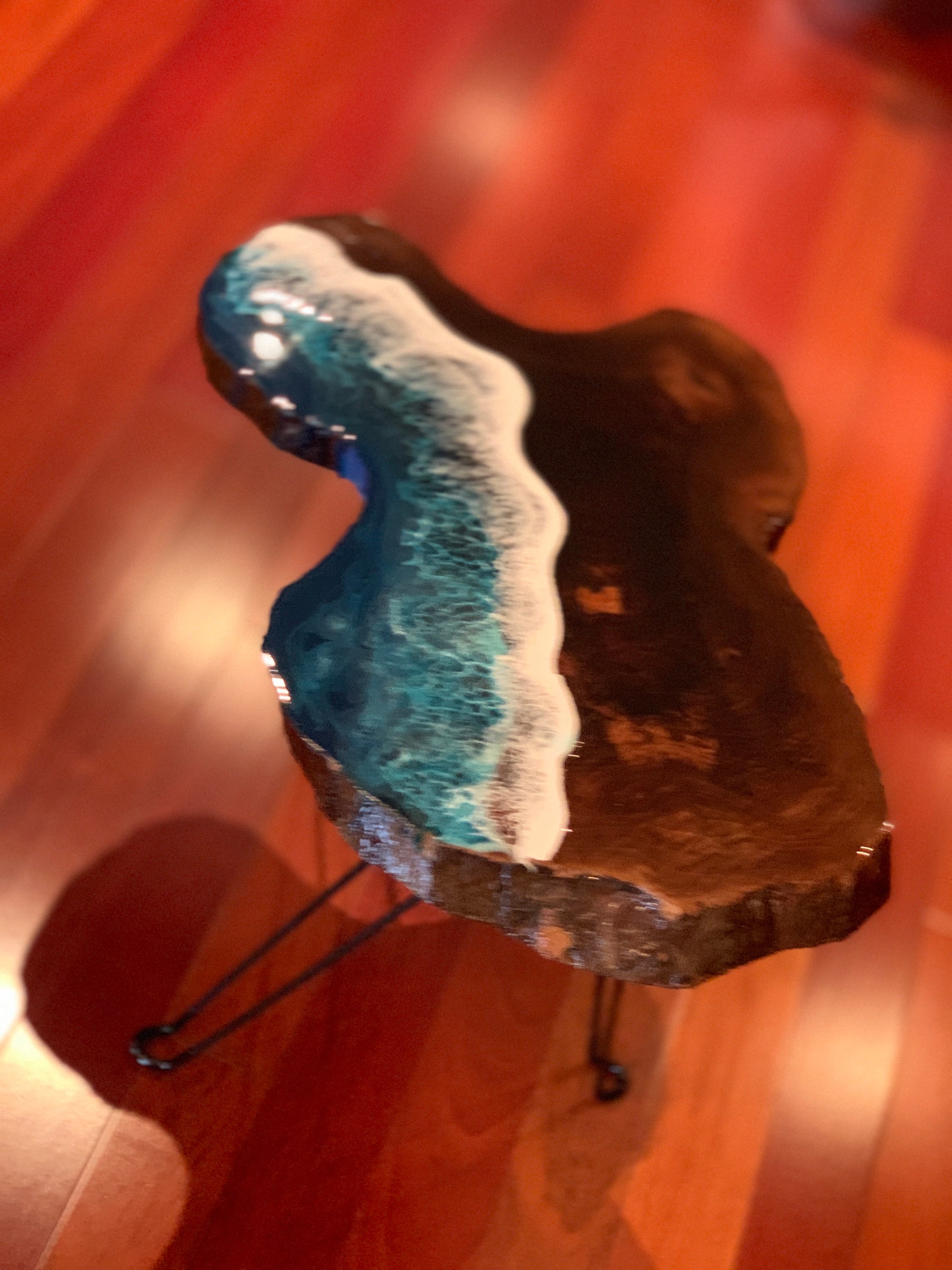 Epoxy Table, Wooden Slice Table, Wave Art Coffee Table, Thick Slice ...