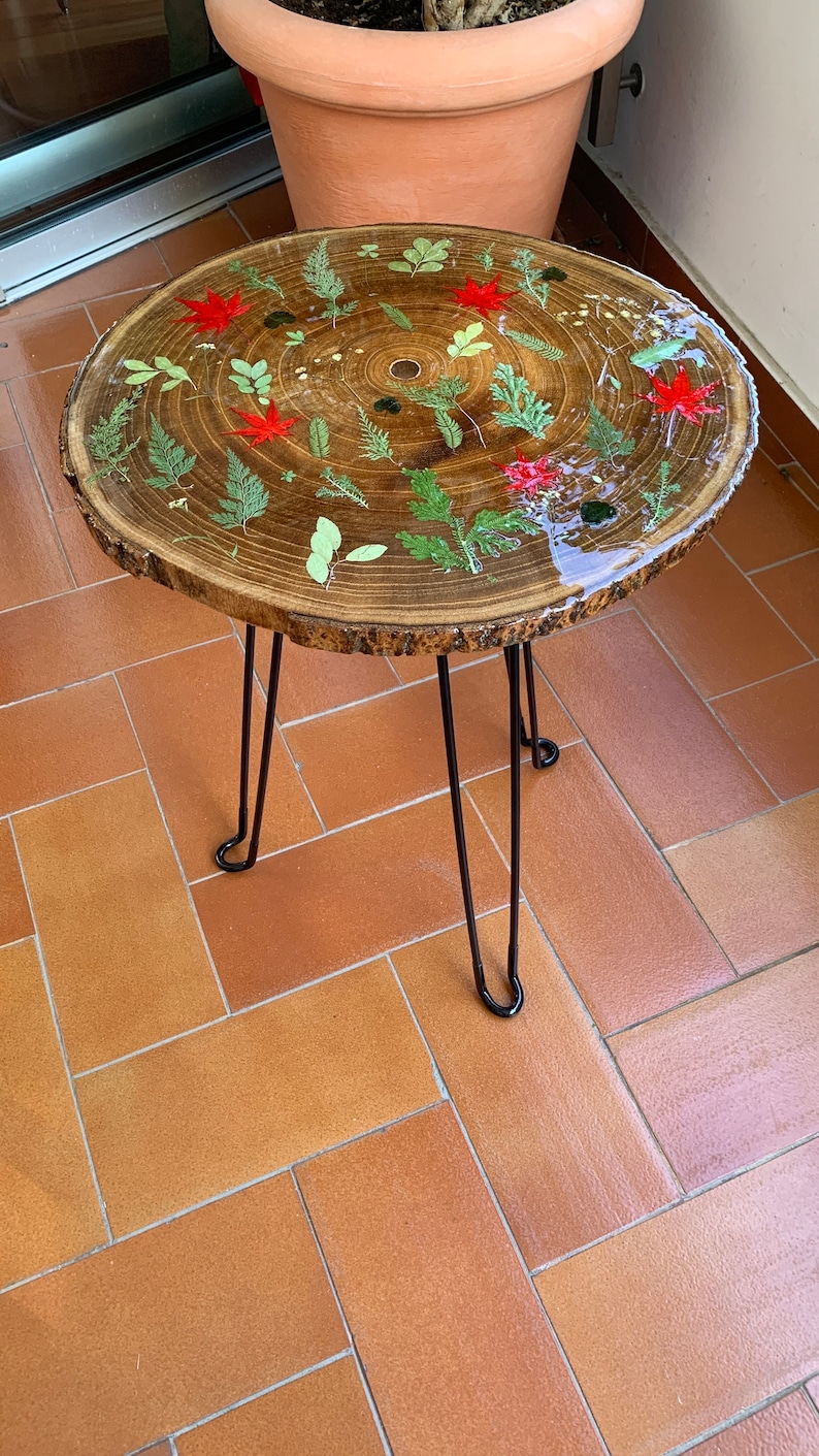 SMALL RESIN TABLE Epoxy Garden Table Epoxy Coffee Table - Etsy
