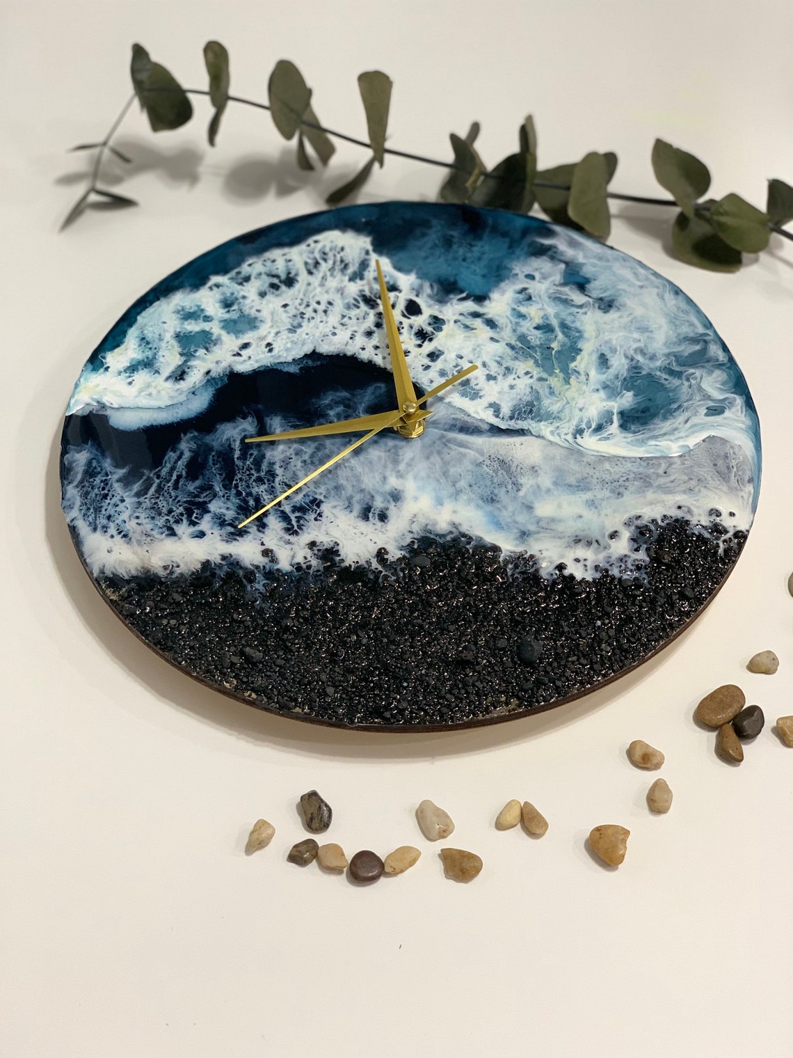 Ocean Clock Resin Wave Art Fluid Art Clock 3D Resin - Etsy