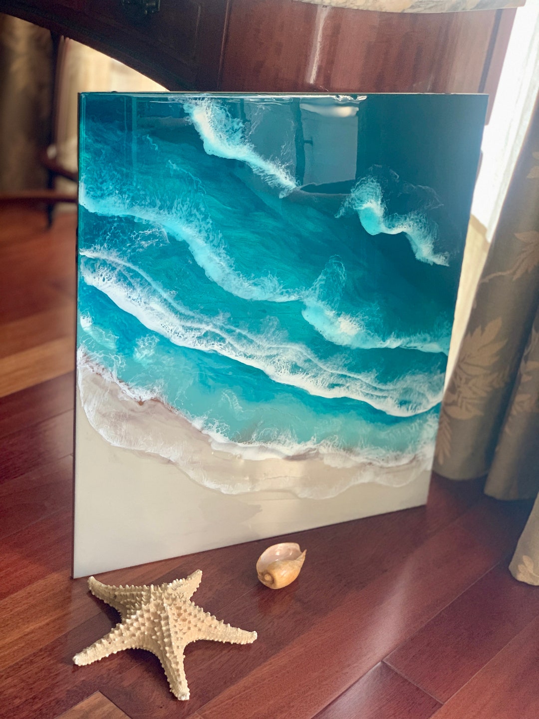 Ocean Resin Painting Resin Art Seascape Beach Painting - Etsy