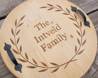Serving Tray Wood, Serving Tray Personalized, Engraved Serving Tray ...