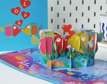 Fish 3d Pop up Card - Etsy