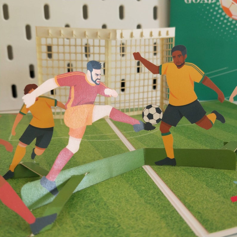 Football Match - Pop up 3D Card for Fun Birthday, Father's Day ...