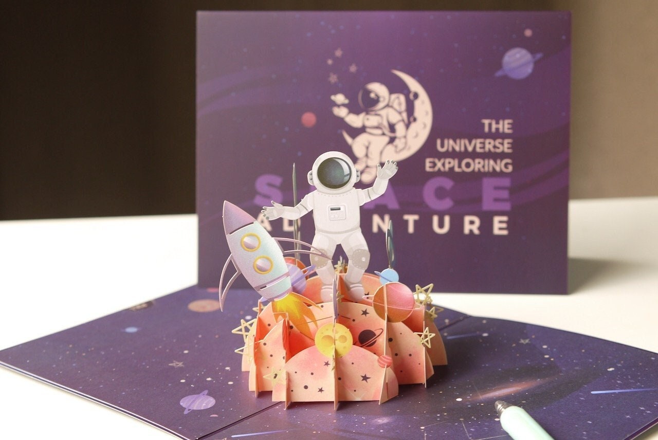 Space Adventure Pop up 3D Card Greeting Card Birthday Card - Etsy UK