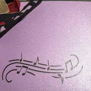 Electric Guitar and Band - Pop up 3D Card for Hobby Birthday, Father's ...