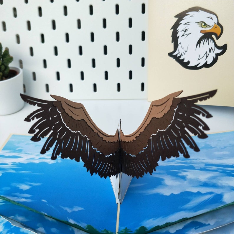 Eagle Flying Pop up 3D Greeting Card for Fun Birthday - Etsy
