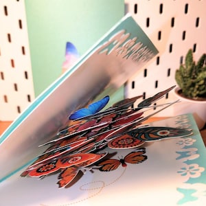 Butterfly and Flower - Pop up 3D Card for Mother’s Day Birthday ...
