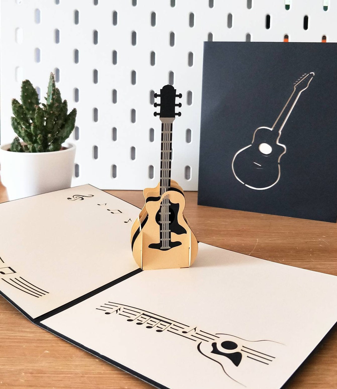 Guitar Musical Instrument-pop up 3D Card for Hobby Birthday, Father's ...