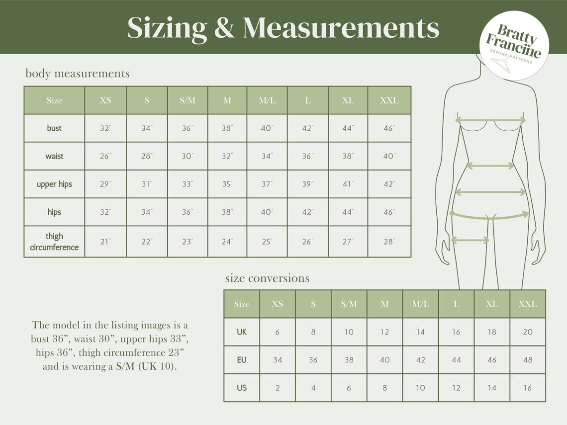 Elsie Two Piece Digital Pdf Sewing Pattern // UK Size 6-20 // XS-XXL ...
