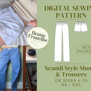 Wide Legged Trousers Sewing Pattern, Bloomers Pants, Instant PDF ...