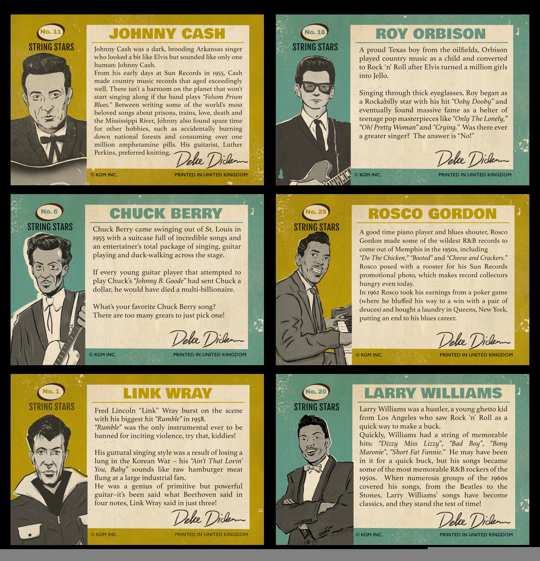 Bubblegum Cards - Rock and Roll - String Stars - Etsy