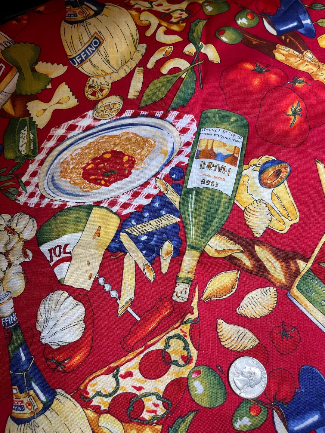 Vintage Alexander Henry Fabric-italian Food! - Etsy
