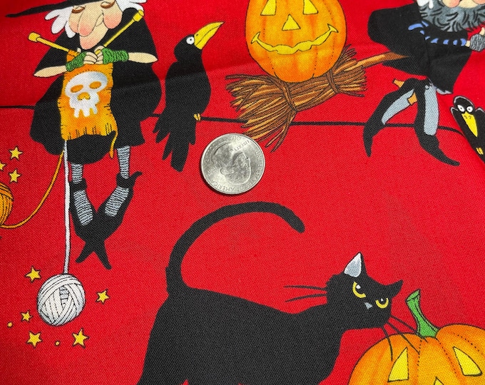 Vintage Alexander Henry Fabric-witch and Halloween! - Etsy