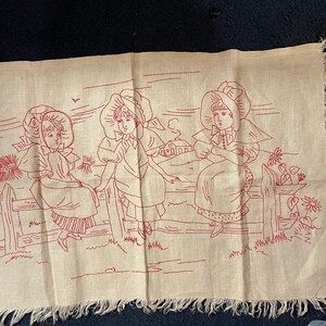 Victorian Redwork Splash Cloth - Etsy