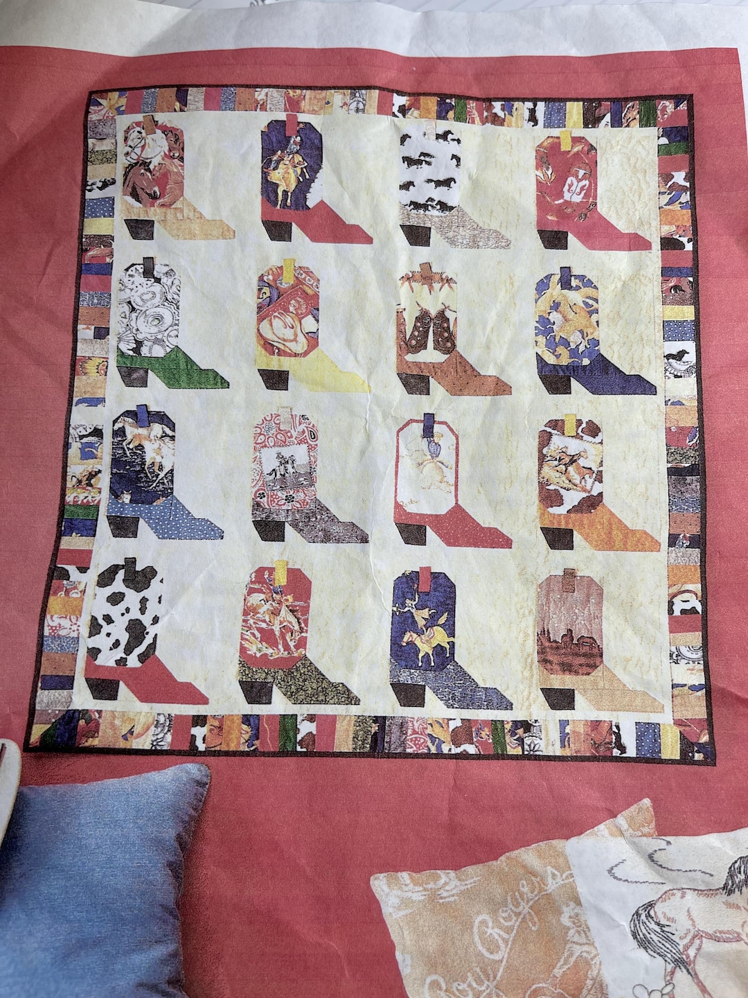 Vintage Youth Quilt Kit-cowboy Boots! - Etsy