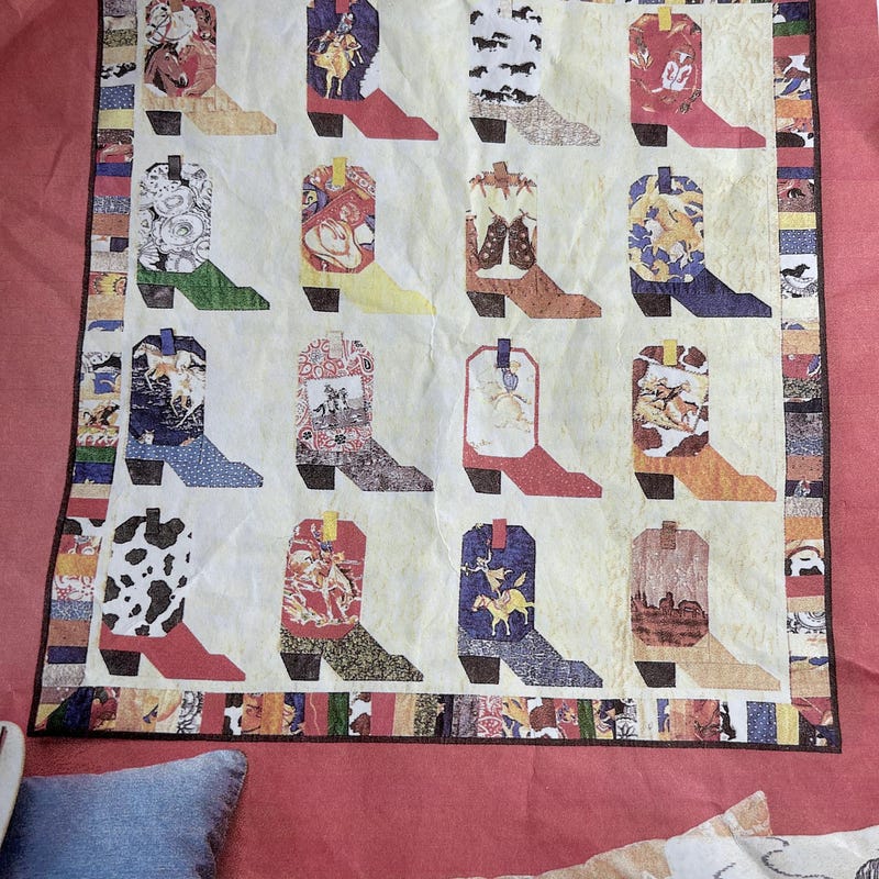 Boot Quilt Pattern - Etsy