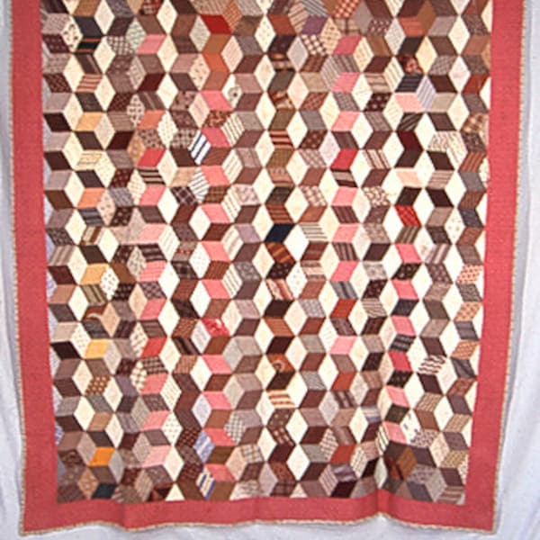 Tumbling Block Quilt - Etsy