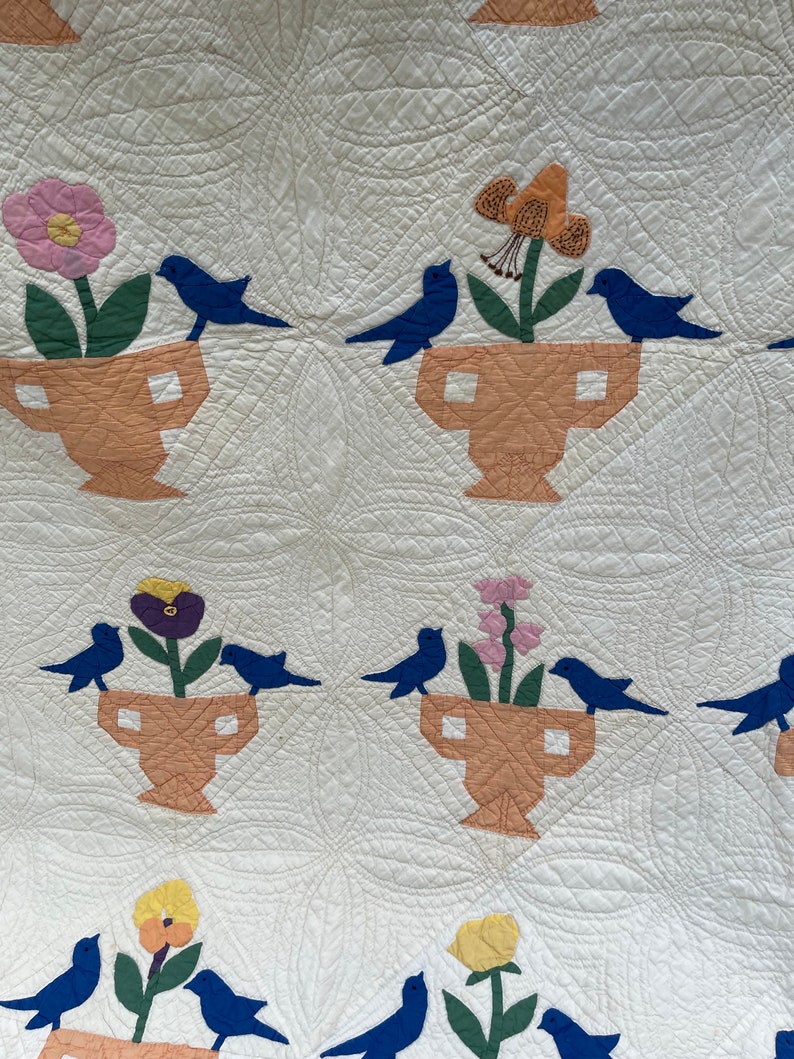 Nancy Page Garden Bouquet Quilt-signed 1932 - Etsy