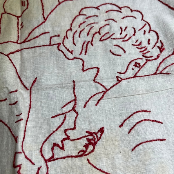 Vintage Redwork - Etsy