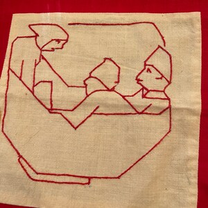 Redwork Quilt Top-ruby Mckim Nursery Rhymes | Etsy