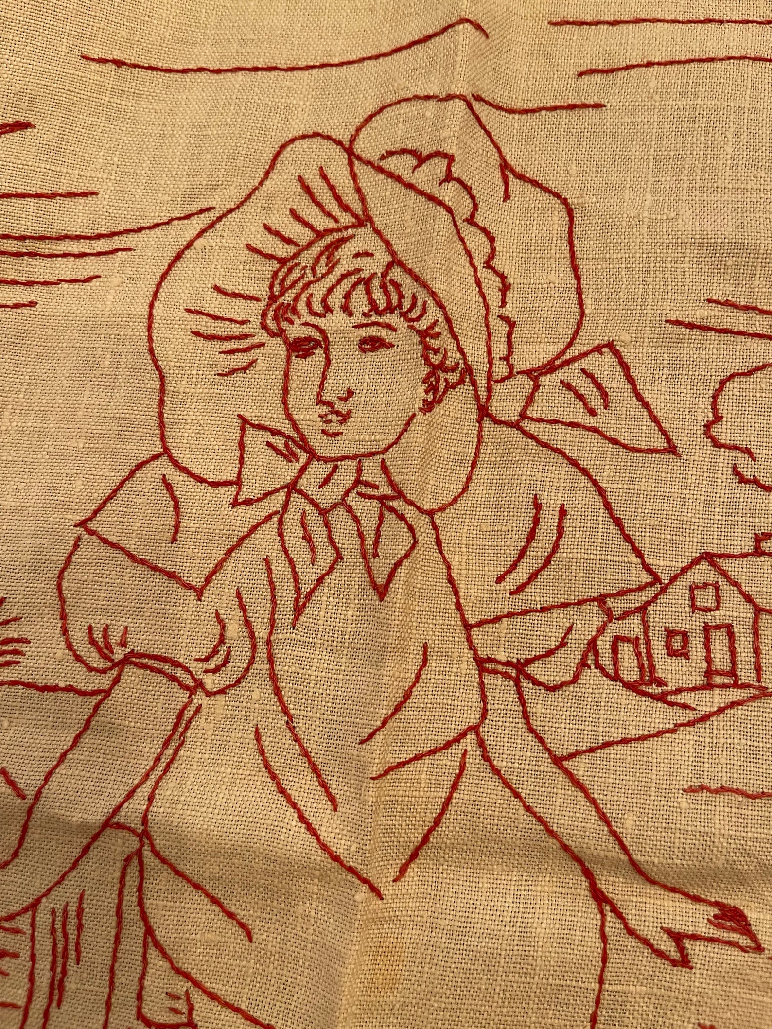 Victorian Redwork Splash Cloth - Etsy