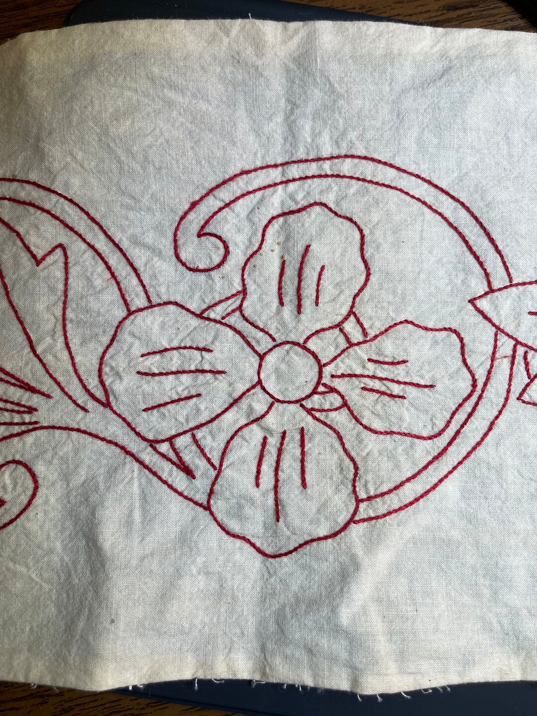 Vintage Redwork Panel-1900 - Etsy