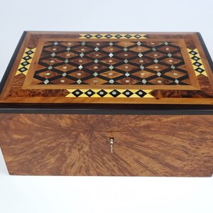 12x8 Large SPECIAL JEWELRY BOX Thuya Burl Wood, Box Will Add Charm to ...