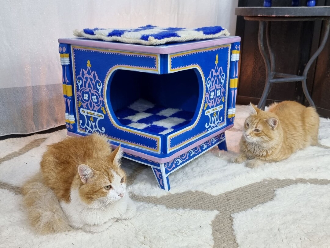 Stylish Cat House Modern Cat Furniture Handmade Wooden Cat Etsy