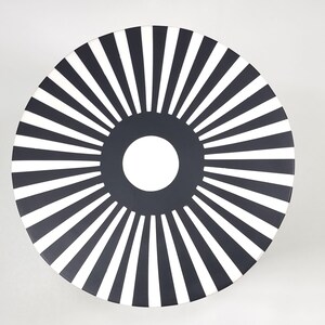STRIPE HANDMADE Round Table, Unique Wooden Art Side Table Piece, Black ...